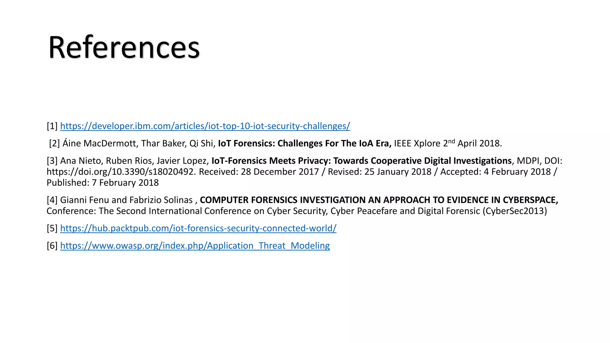 Internet of Things Forensics | PPTX