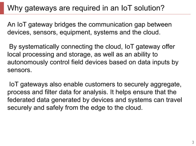 IOT gateways.pptx | Internet of Things | Internet