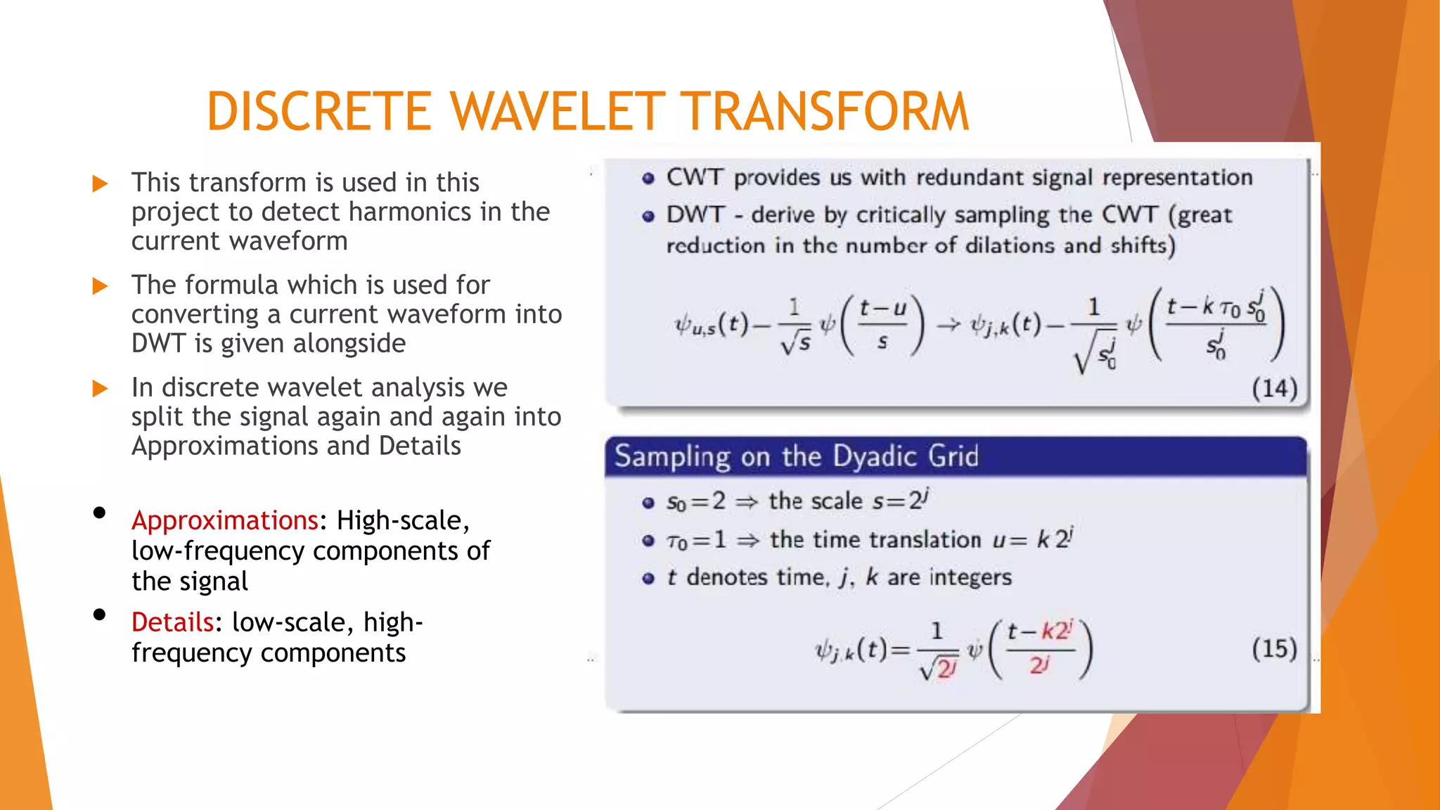 Iot based harmonic analysis using wavelet transform | PPTX