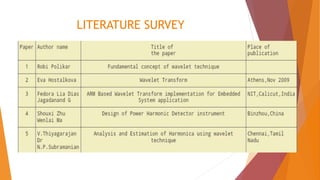 Iot based harmonic analysis using wavelet transform | PPTX