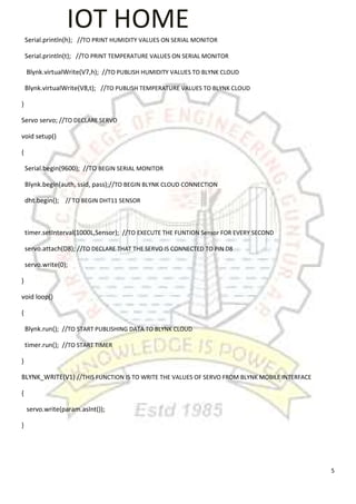 IoT Home project by MADHAV | PDF | Internet of Things | Internet