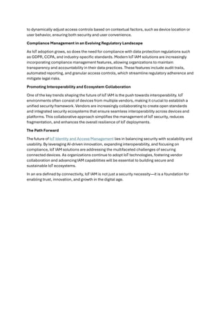 IoT Identity and Access Management for 2025: Challenges and Opportunities | PDF