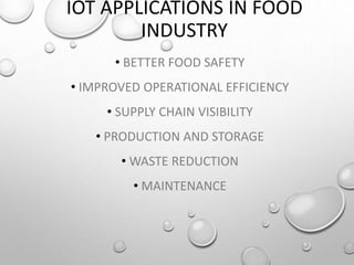 IoT in Food Industry | PPTX