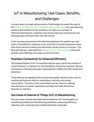 IoT In Manufacturing_ Use Cases, Benefits, and Challenges.pdf