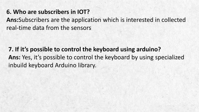 IoT interview questions. | PPT