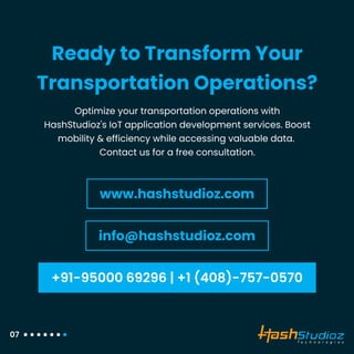 IoT in Transportation: Enhancing Mobility and Efficiency | PDF