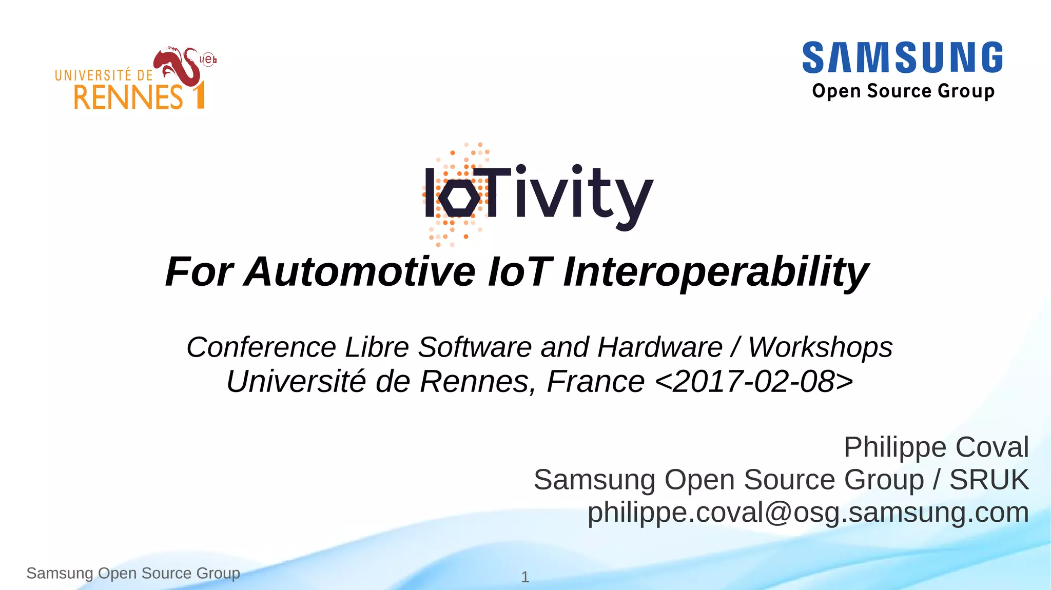 IoTivity for Automotive IoT Interoperability | PDF