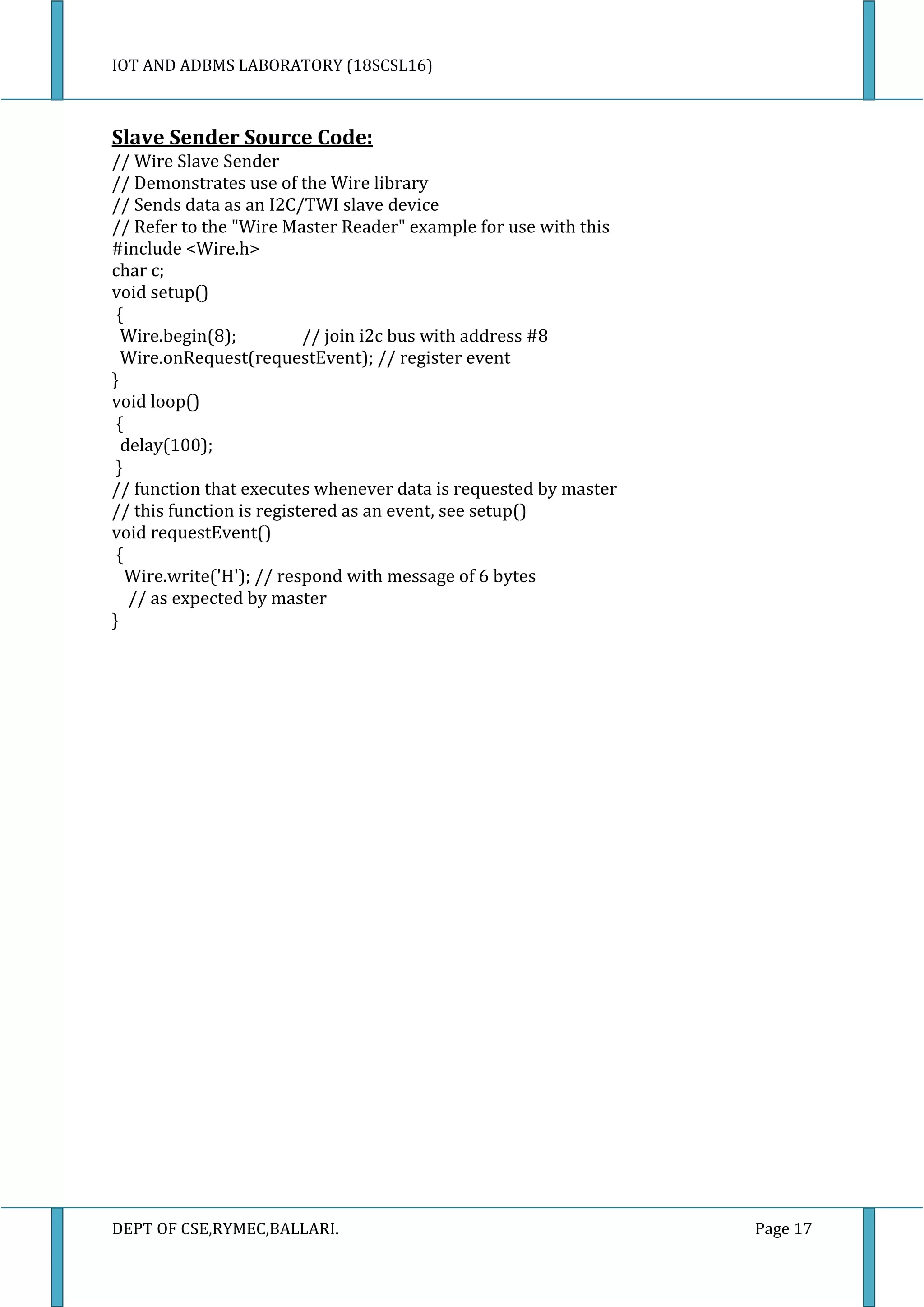 Internet of things laboratory | PDF