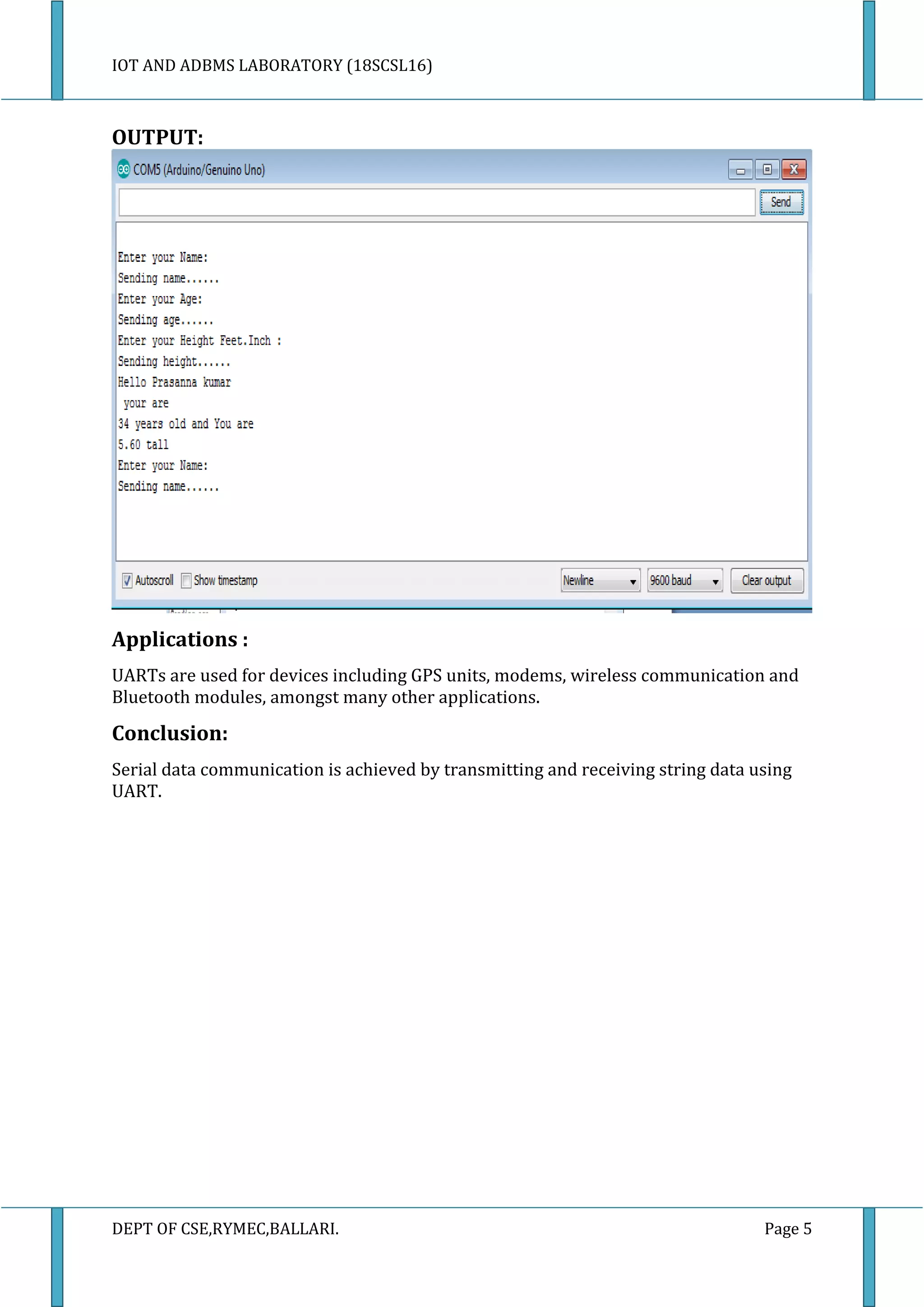 Internet of things laboratory | PDF
