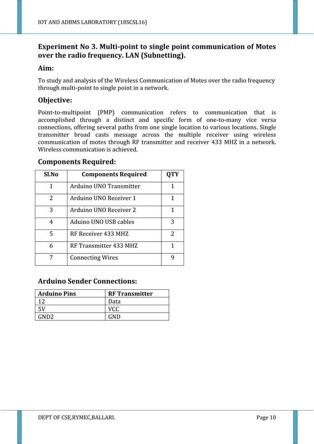 Internet of things laboratory | PDF
