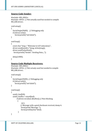 Internet of things laboratory | PDF
