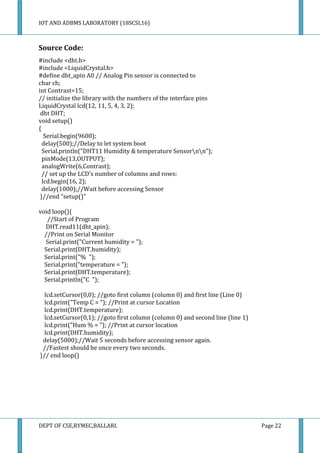 Internet of things laboratory | PDF