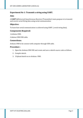 Internet of things laboratory | PDF