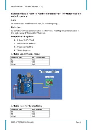 Internet of things laboratory | PDF