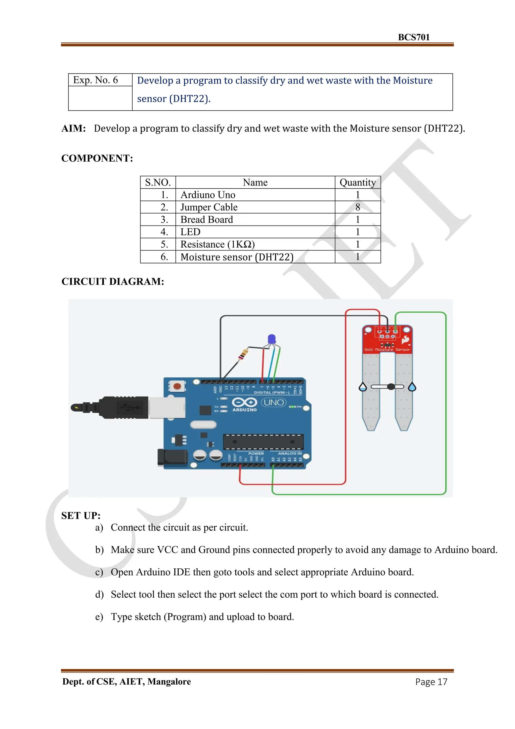 VTU IOT LAB MANUAL (BCS701) Computer science and Engineering | PDF