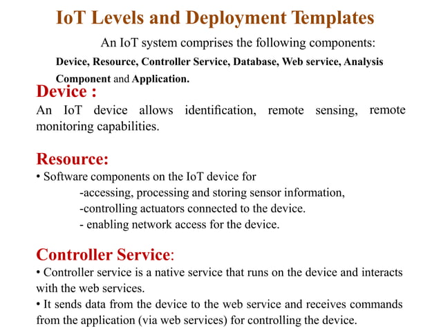 IoT Levels and Deployment Templates | PPTX