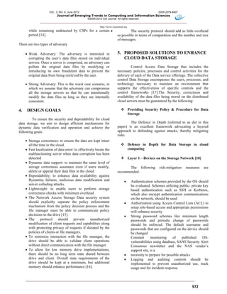 Proposed Model for Enhancing Data Storage Security in Cloud Computing Systems | PDF