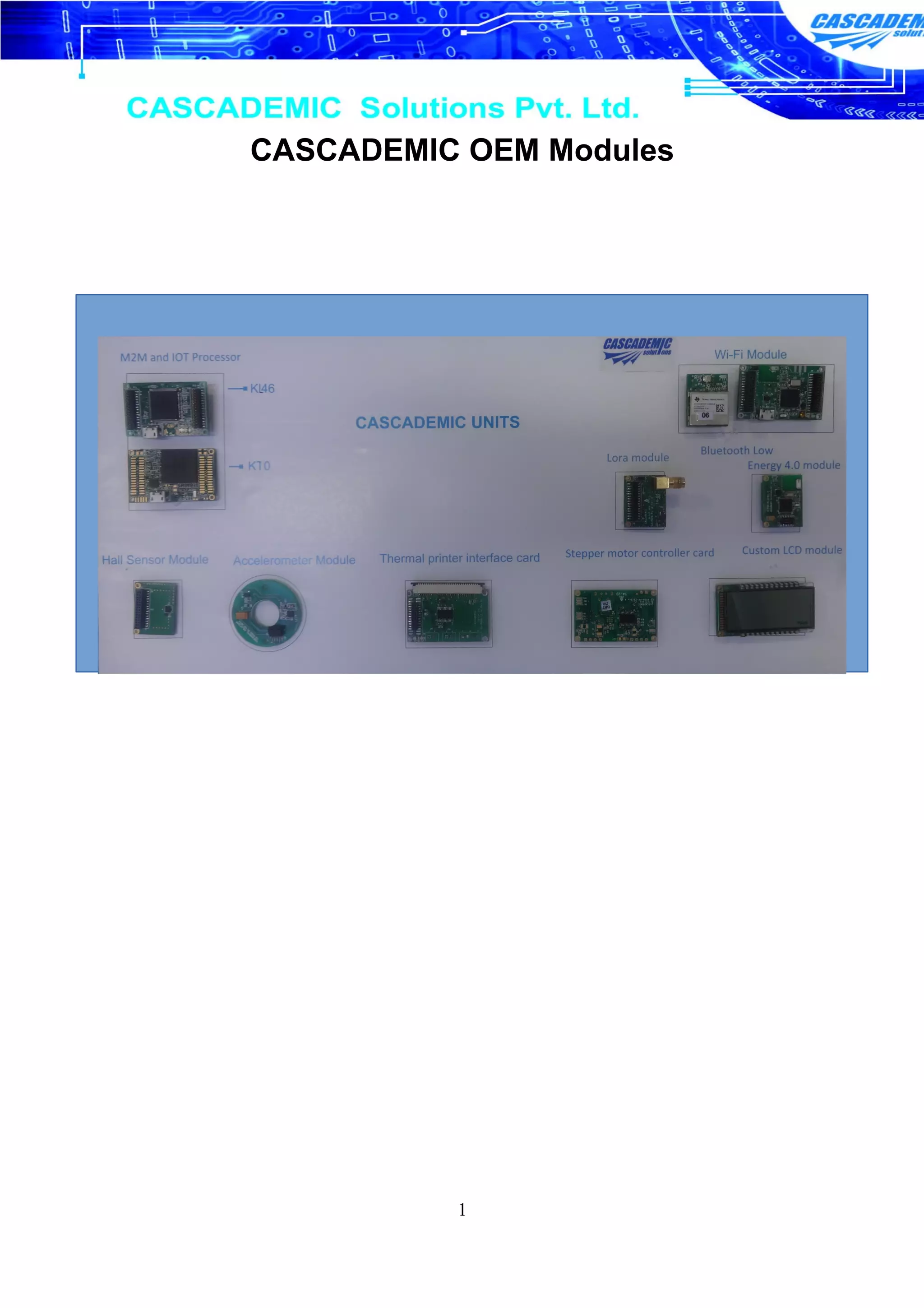 IoT & M2M Modules - CASCADEMIC Solutions | PDF