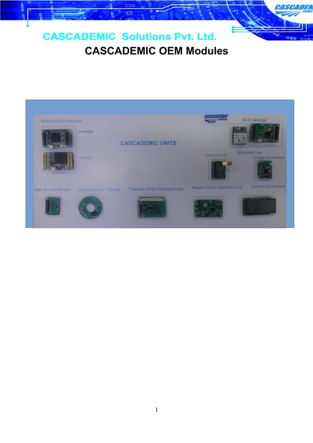 IoT & M2M Modules - CASCADEMIC Solutions | PDF