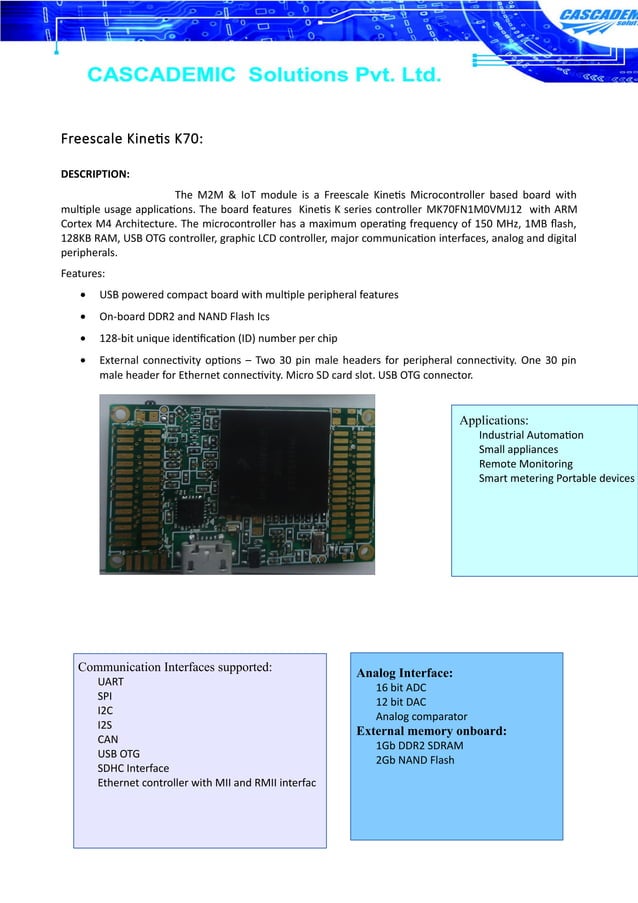 IoT & M2M Modules - CASCADEMIC Solutions | PDF