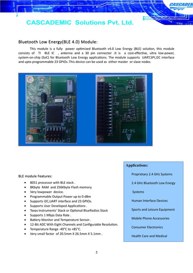 IoT & M2M Modules - CASCADEMIC Solutions | PDF