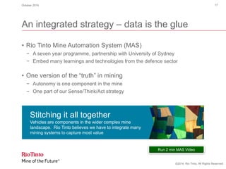 IOT Mine Of The Future - Rio Tinto | PDF