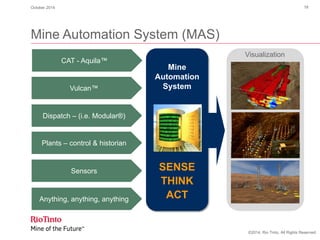 IOT Mine Of The Future - Rio Tinto | PDF