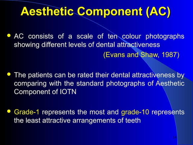 Index of Orthodontic Treatment Need (IOTN) | PPT | Dental Health ...
