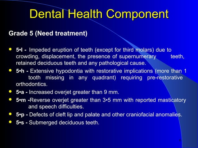 Index of Orthodontic Treatment Need (IOTN) | PPT | Dental Health ...