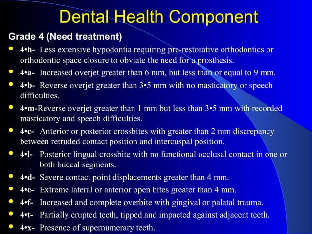 Index of Orthodontic Treatment Need (IOTN) | PPT | Dental Health ...
