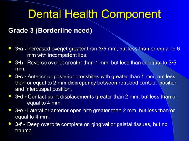 Index of Orthodontic Treatment Need (IOTN) | PPT | Dental Health ...