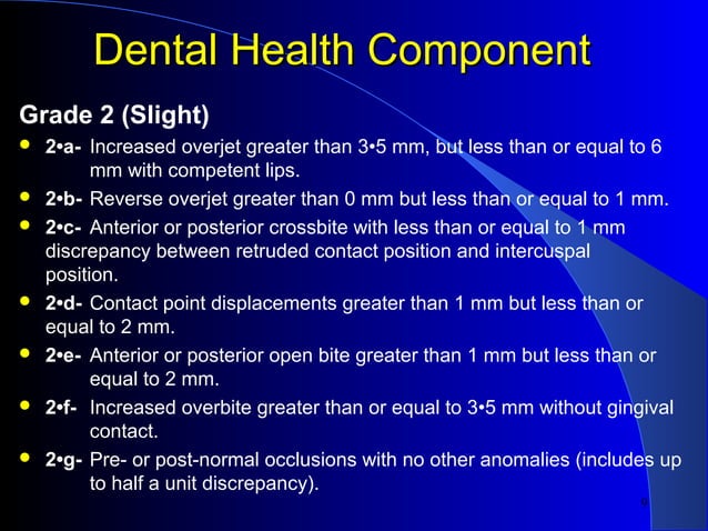 Index of Orthodontic Treatment Need (IOTN) | PPT | Dental Health ...