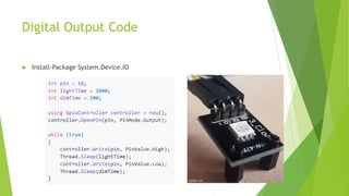 IoT on Raspberry Pi | PPTX