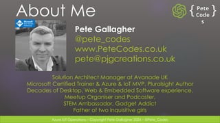 Pete Gallagher - Azure IoT Operations Slides - Toronto 2024 | PPTX