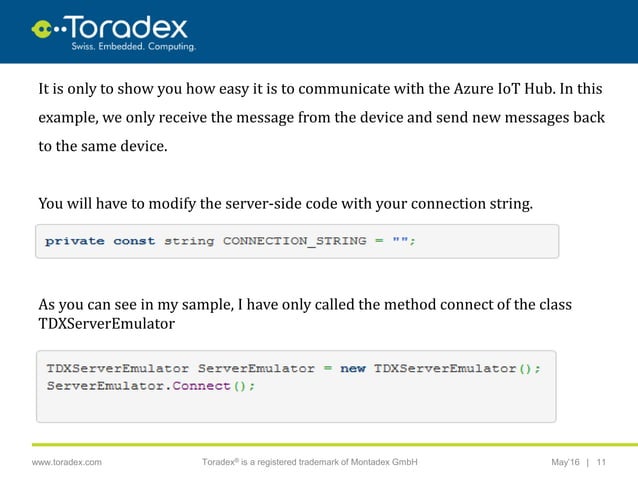 IoT Parking Lot Demo on Toradex Modules | PPT