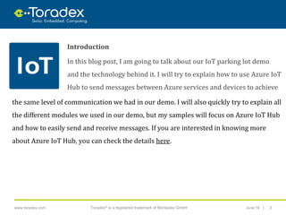 IoT Parking Lot Demo on Toradex Modules | PPTX