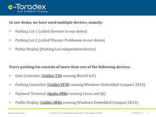 IoT Parking Lot Demo on Toradex Modules | PPTX