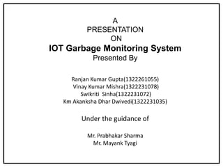IoT based Garbage Monitoting System | PPTX | Technology & Computing