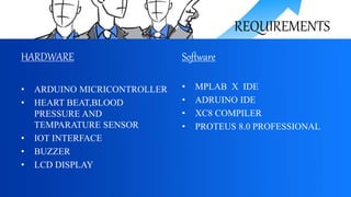 icu patient smart monitoring system using iot | PPTX