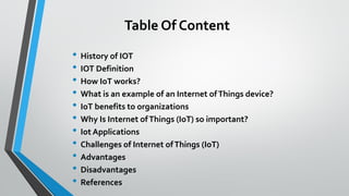 IOT presentation for what is IOT and etc | PPT
