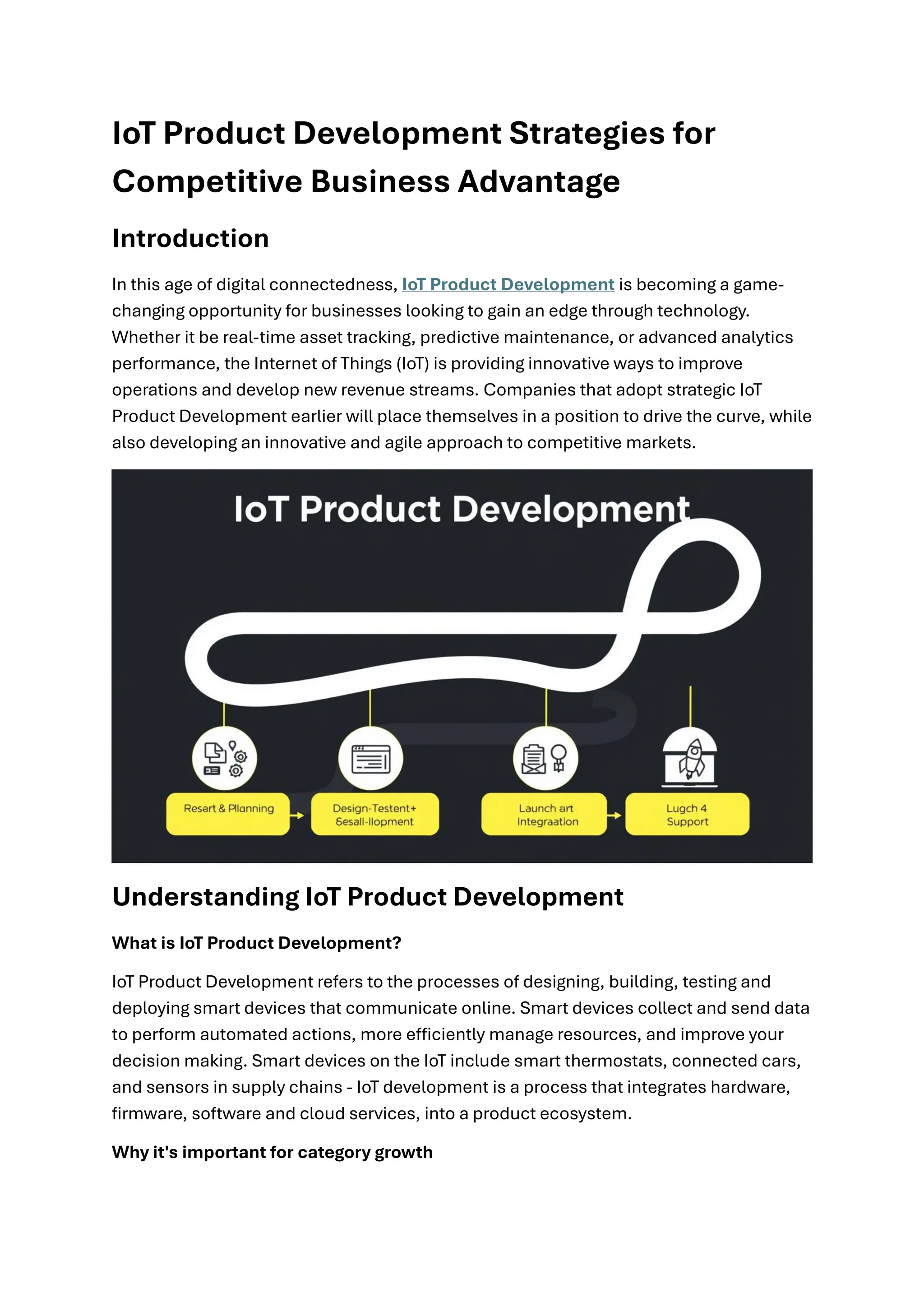 IoT Product Development Strategies for Competitive Business Advantage | PDF