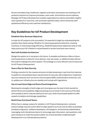 IoT Product Development Strategies for Competitive Business Advantage | PDF