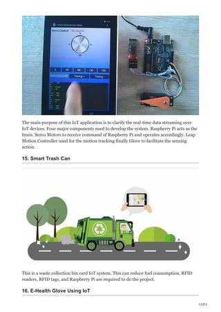 IoT project: best 30 ideas with cloud, raspberry pi, and arduino | PDF