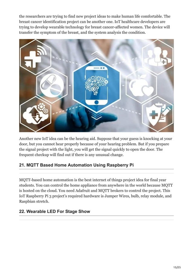 IoT project: best 30 ideas with cloud, raspberry pi, and arduino | PDF