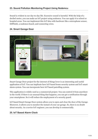 IoT project: best 30 ideas with cloud, raspberry pi, and arduino | PDF