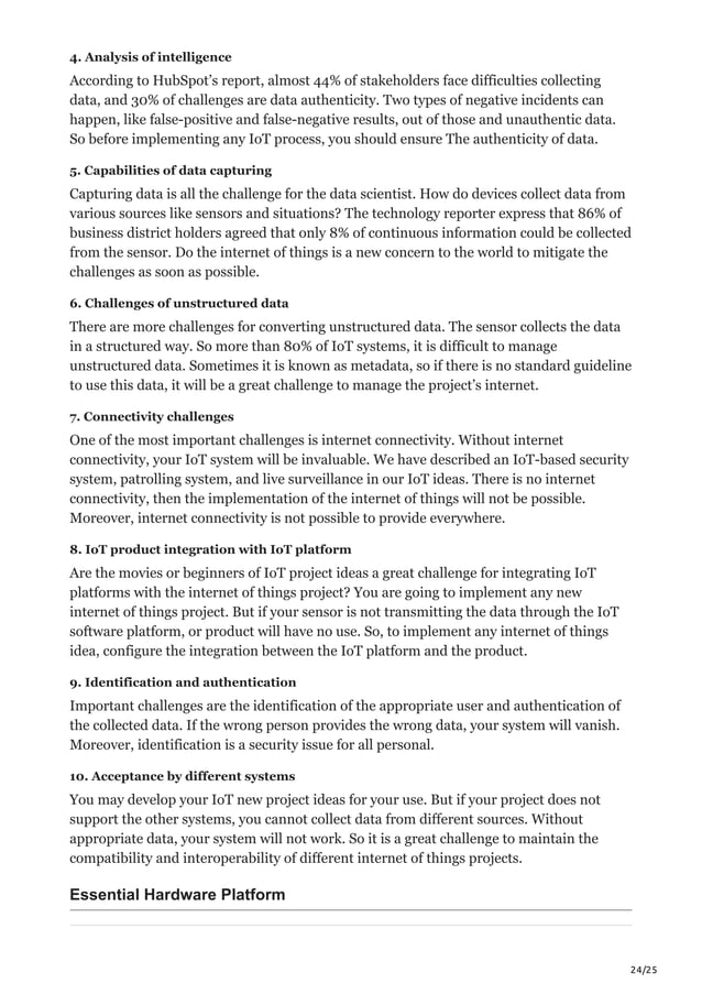 IoT project: best 30 ideas with cloud, raspberry pi, and arduino | PDF