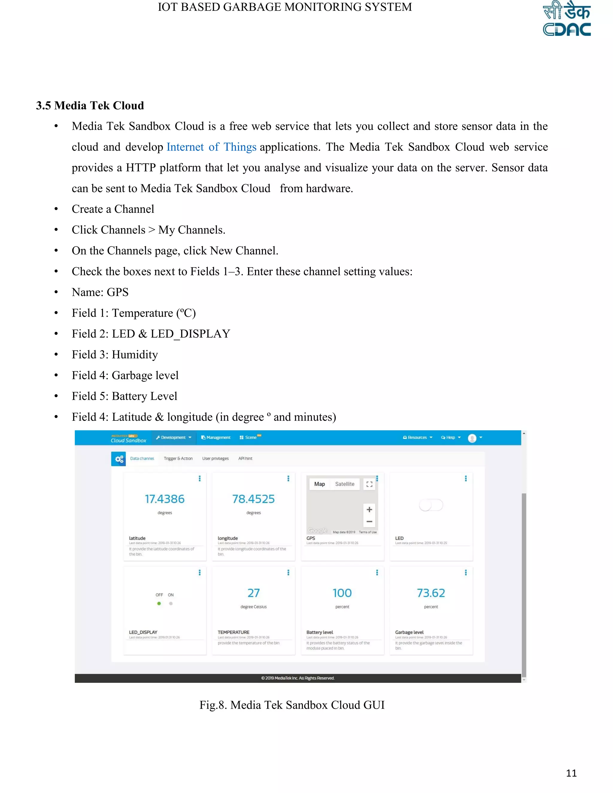 Project report on Iot Based Garbage Monitoring System | PDF
