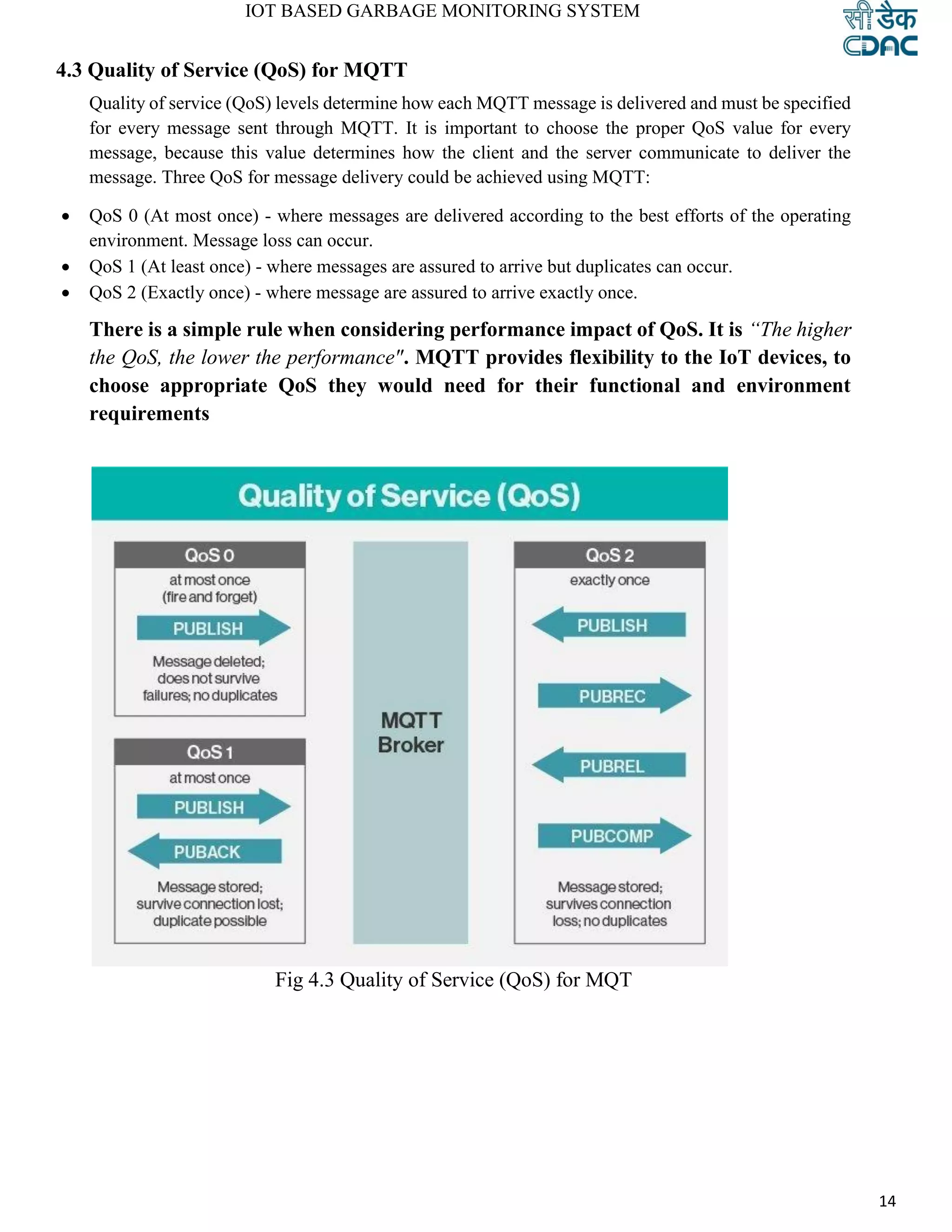 Project report on Iot Based Garbage Monitoring System | PDF