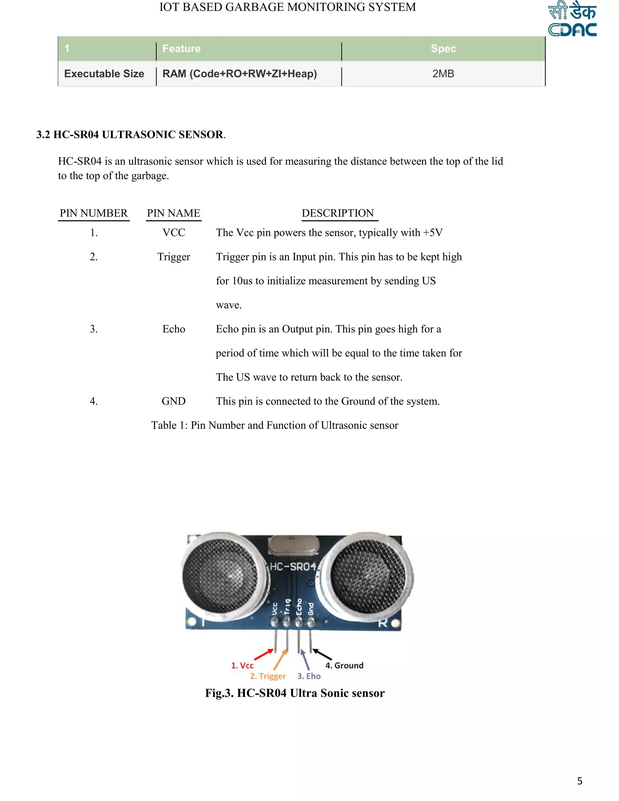 Project Report On Iot Based Garbage Monitoring System Pdf