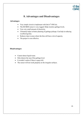 Project report on Iot Based Garbage Monitoring System | PDF